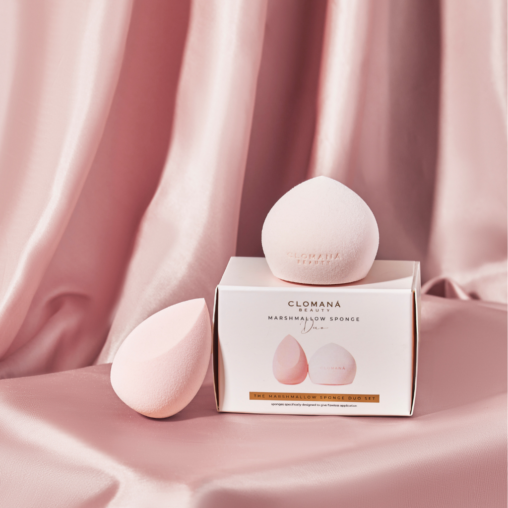 Marshmallow Makeup Sponge Duo – CLOMANÁ Beauty